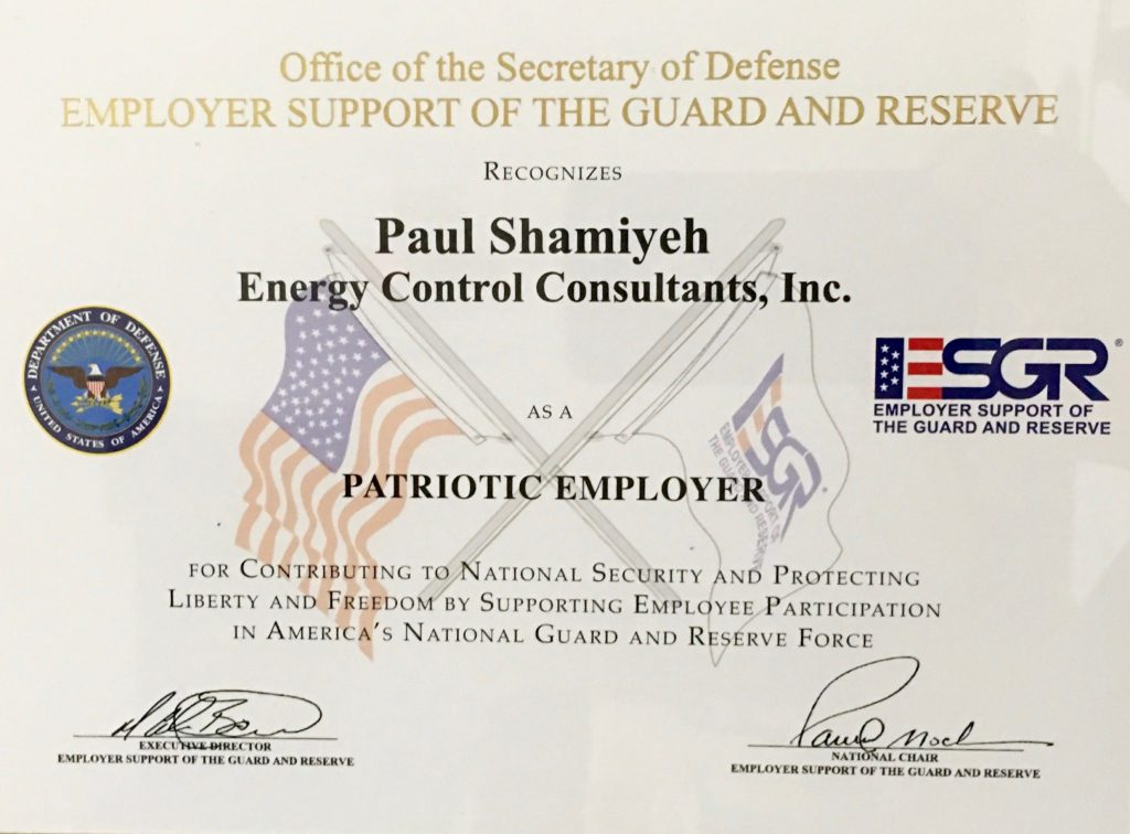 We Are Proud to be Recognized as a Patriotic Employer